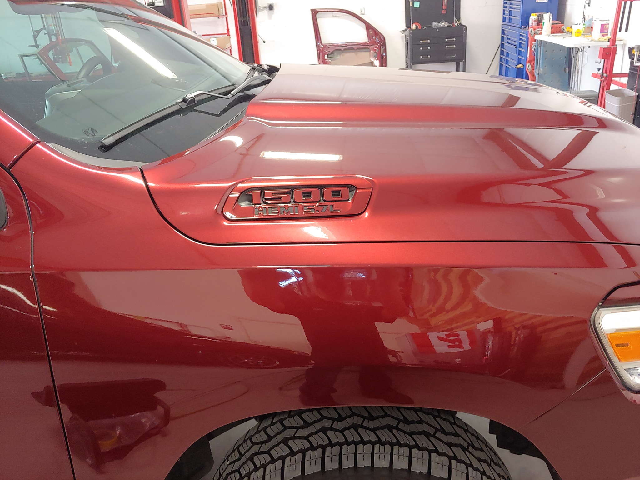 Chrome Deleted and Color Matched Emblems For A 2020 Dodge RAM | Blue ...